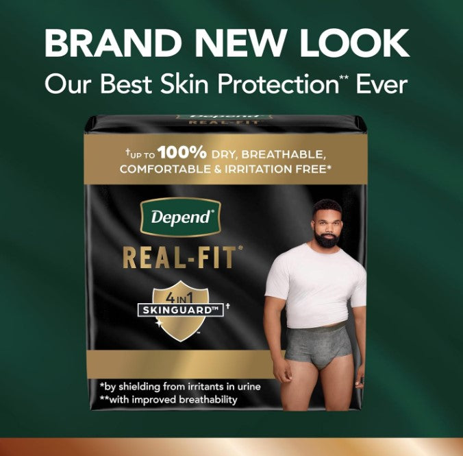 Depend Real Fit Maximum Protection for Men with Moderate to Heavy Inco ...