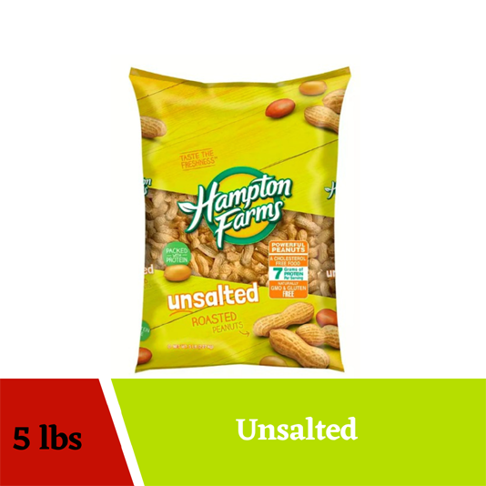 Hampton Farms Unsalted Roasted In-Shell Peanuts, 5 Lbs — Eclat Trade