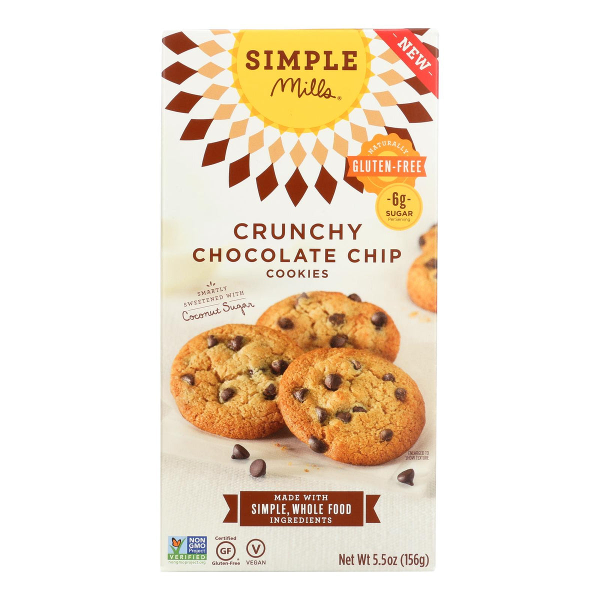 Simple Mills Cookies - Crunchy Chocolate Chip - Case Of 6 - 5.5 Oz ...